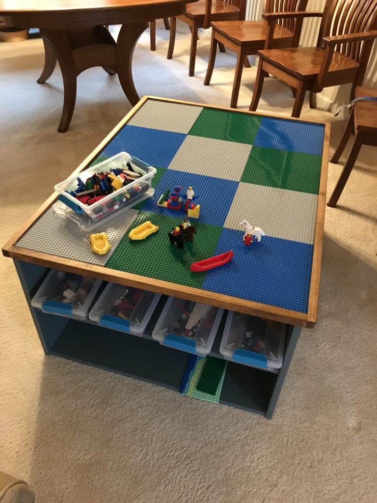 Plan for Lego Table with shelves - Bayne Custom Woodworking | Nashville ...