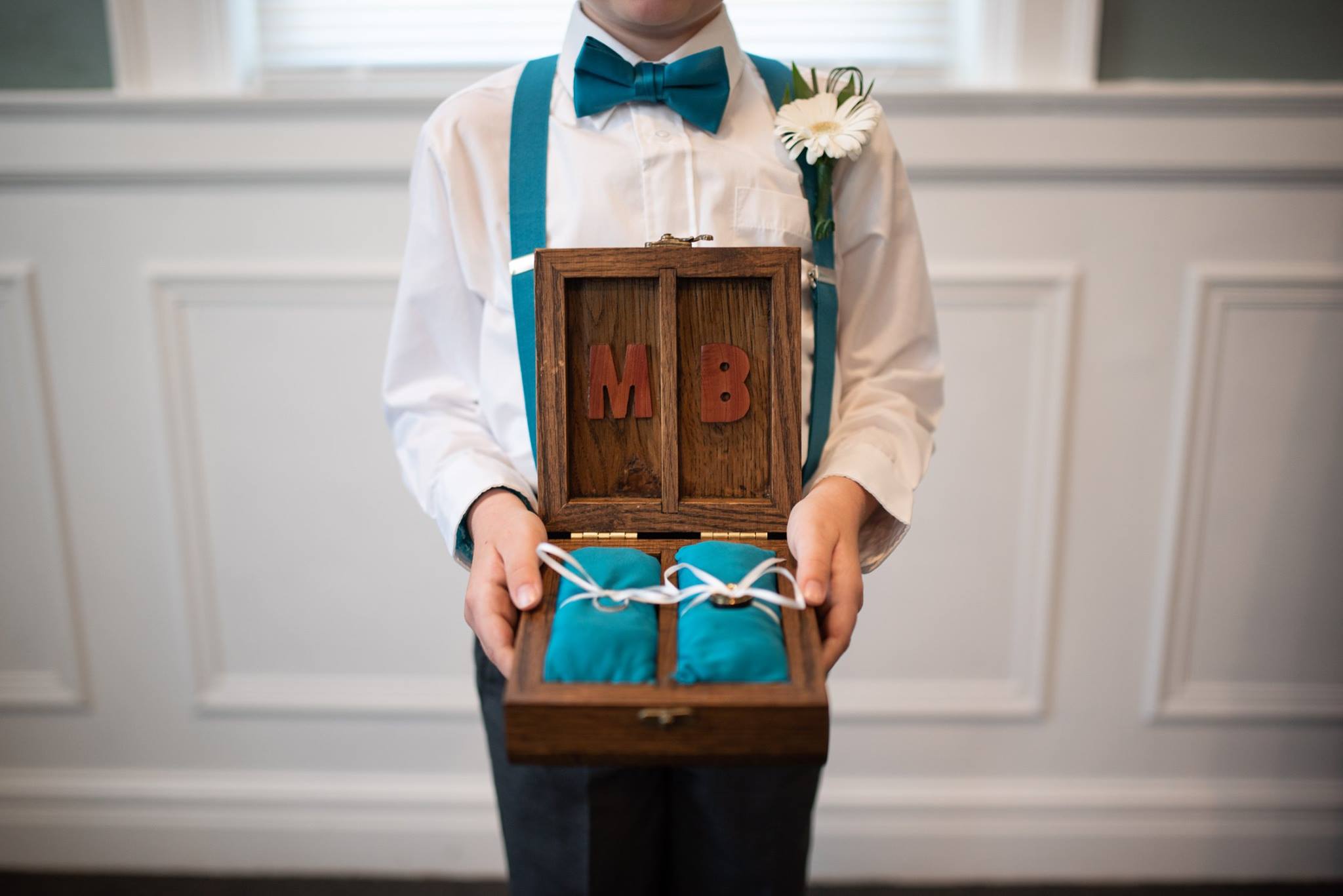 Custom Wooden Ring Bearer Box with Latch - Bayne Custom Woodworking ...