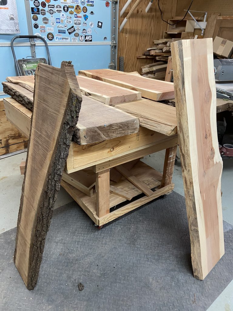 Live Edge Slabs with Hairpin Legs - Bayne Custom Woodworking ...