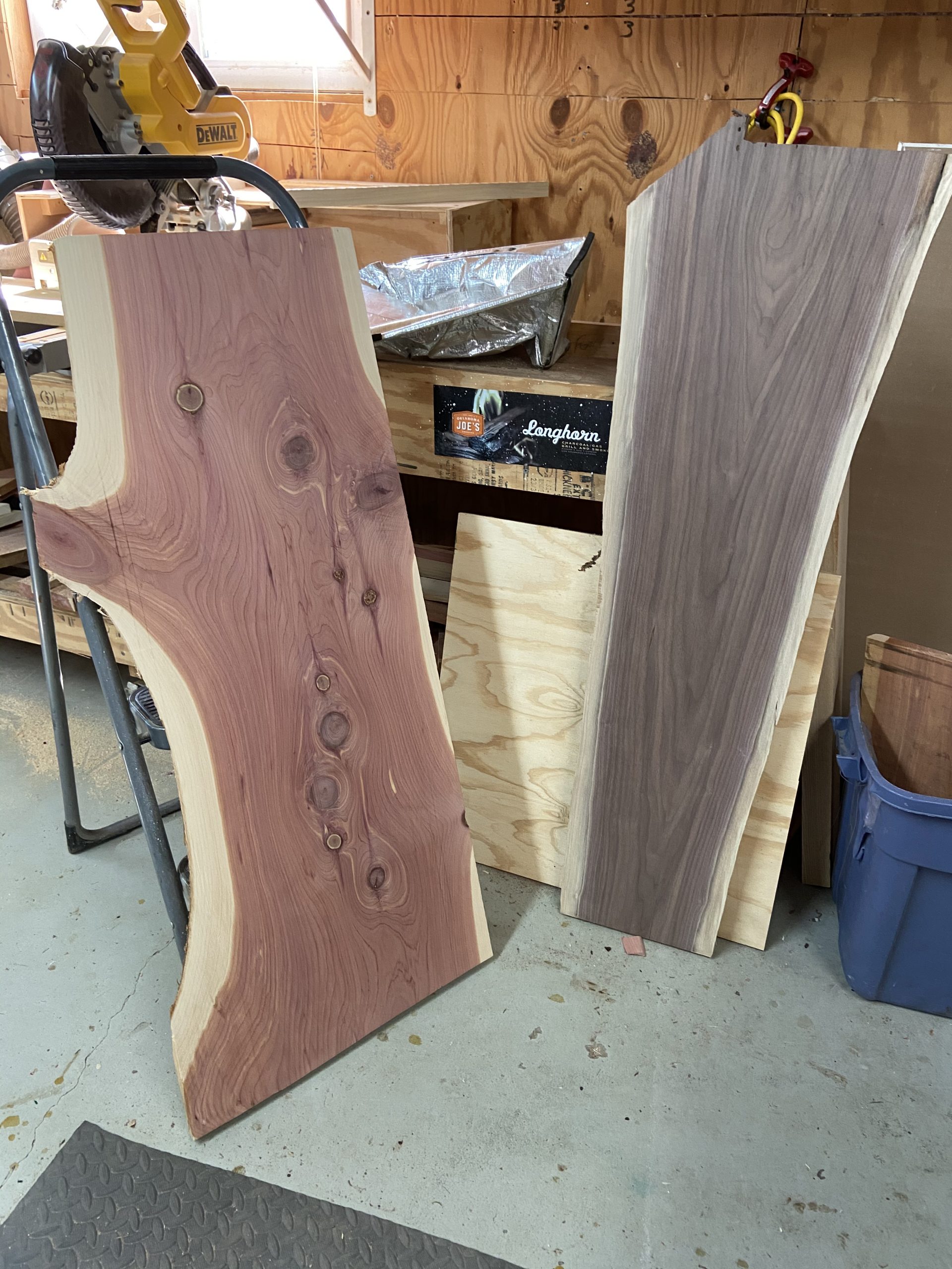 Live Edge Slabs with Hairpin Legs - Bayne Custom Woodworking ...